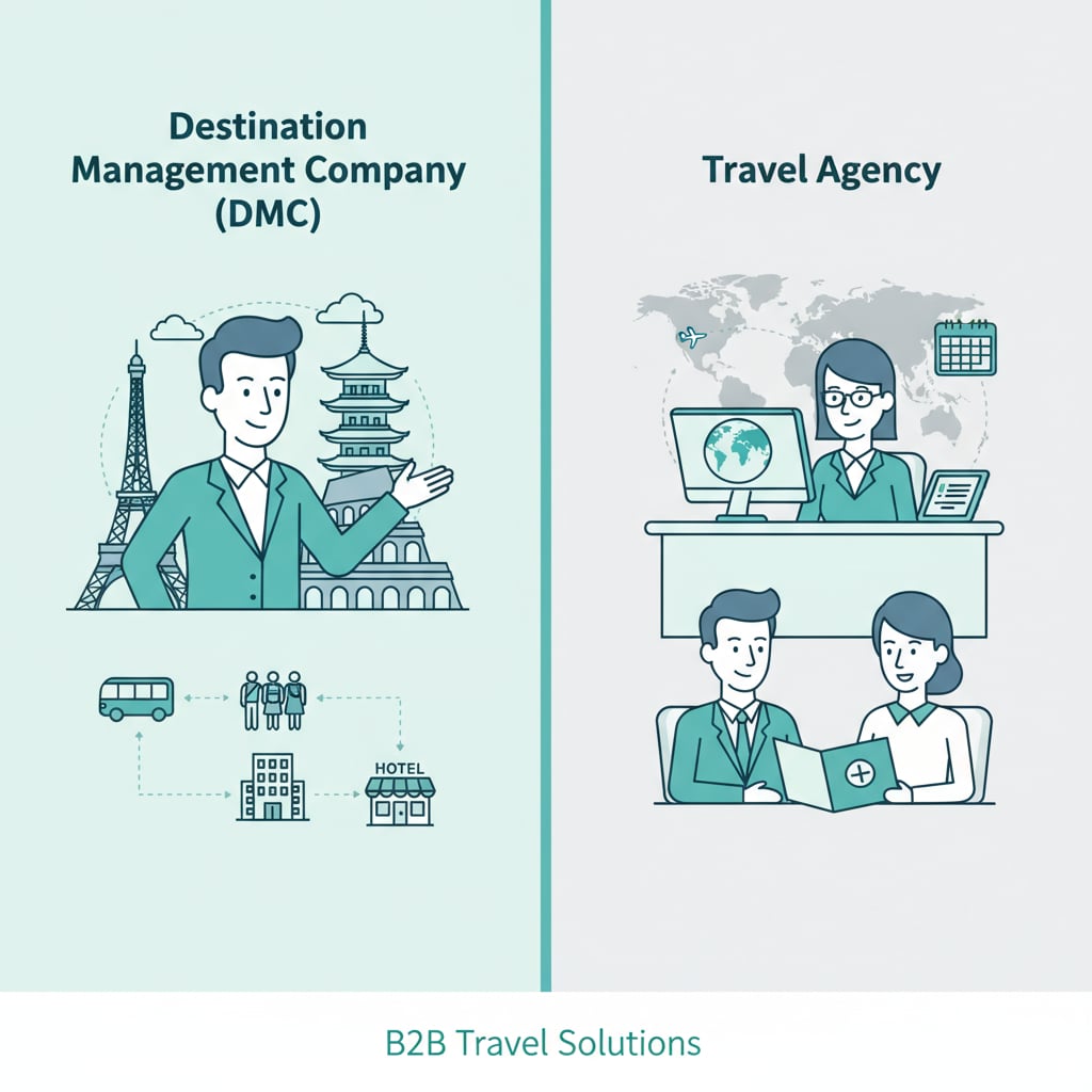 DMC vs Travel Agency vs OTA: Key Differences Explained | DMC Quote